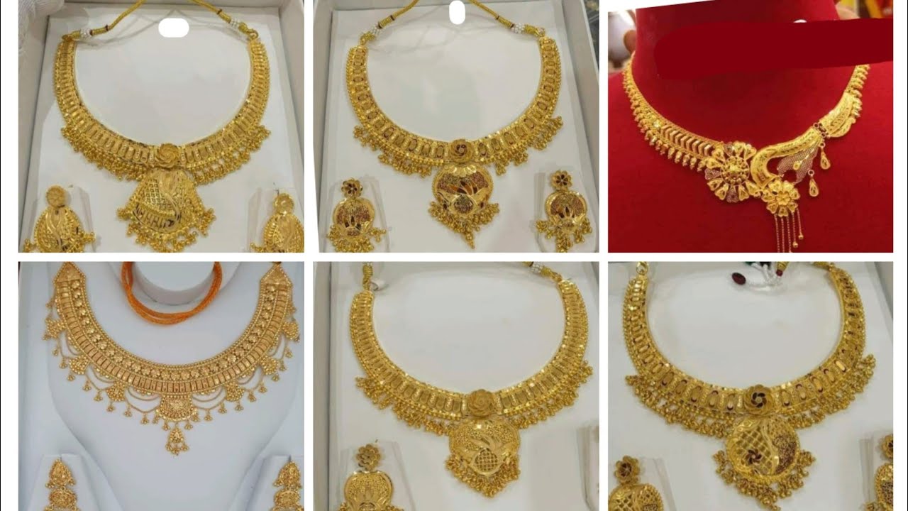 Latest gold necklaces dijain #trendy #goldstyle #youtube #viral # ...