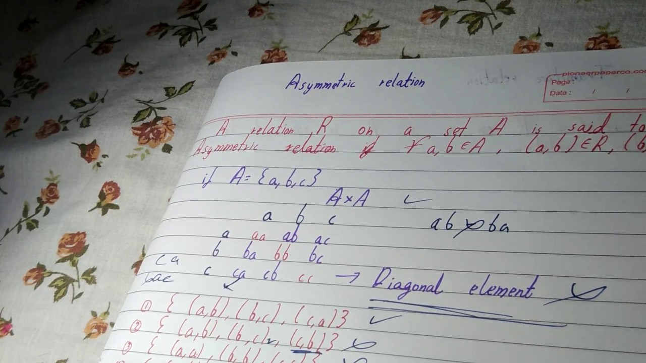 Asymmetric Relation|Discrete Mathematics - YouTube