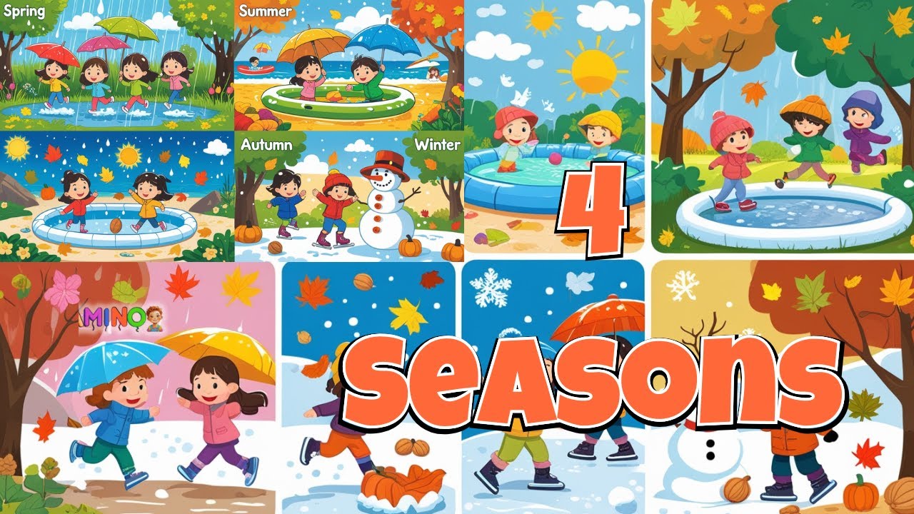 Seasons Kids Song, 🌦️🌸🌞🍂Preschool Songs, educational kids' song ...