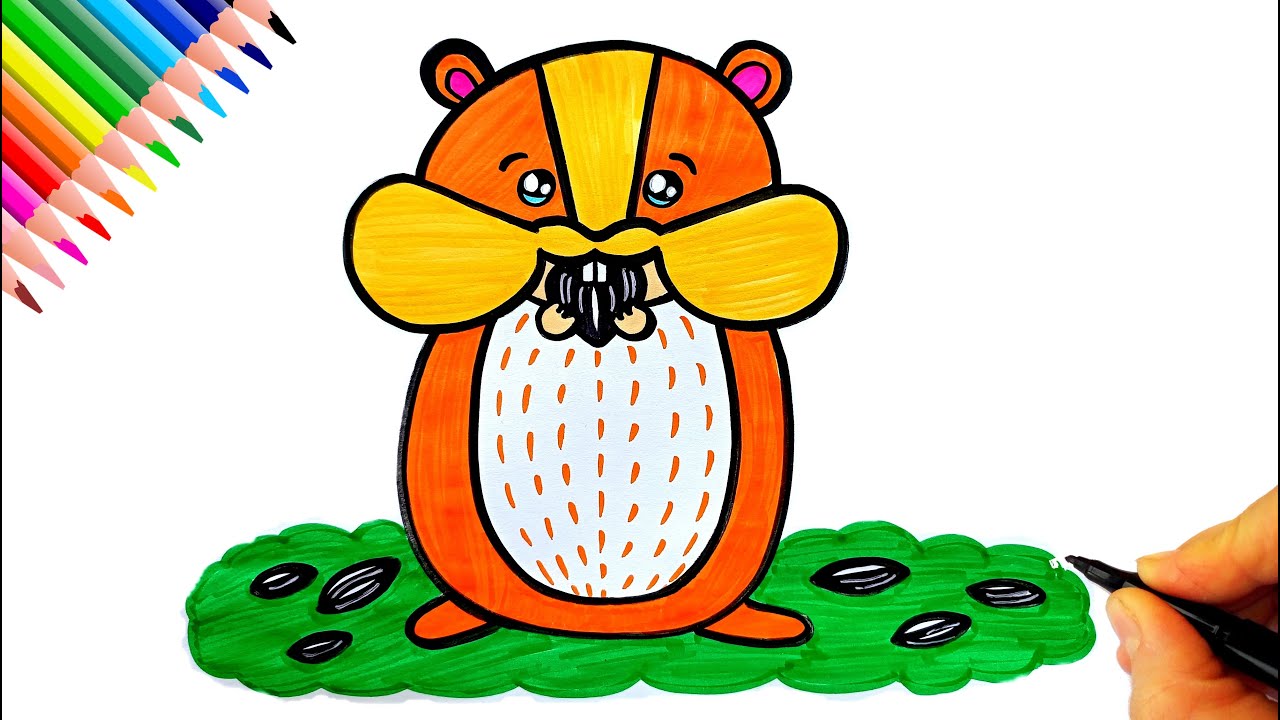 Sincap Çizimi - Sincap Resmi Nasıl Çizilir? - Kolay Sincap Çizimi - How ...