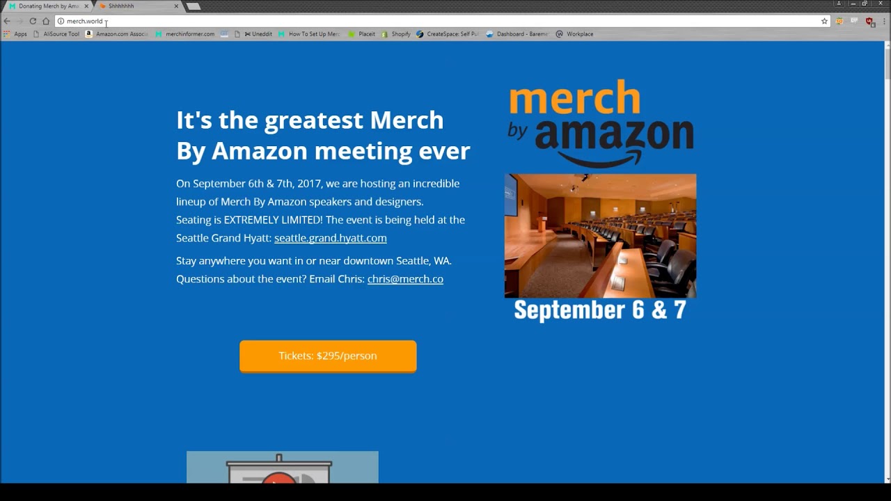 BIG ANNOUNCEMENT! Merch by Amazon Conference Seattle - YouTube