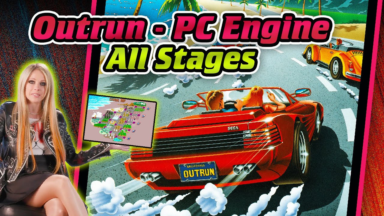 All Stages! - Out Run (PC Engine) - YouTube