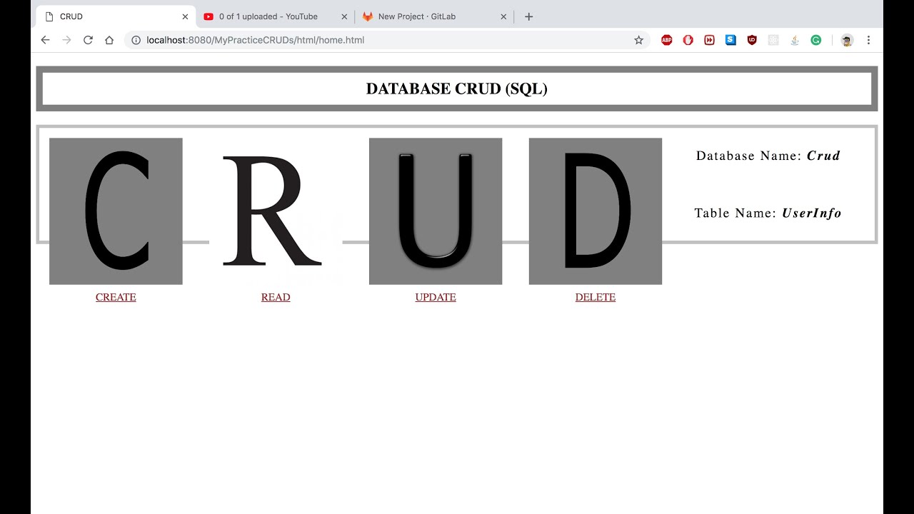 Java Dynamic Web Project Performing Crud Operations Youtube 5773