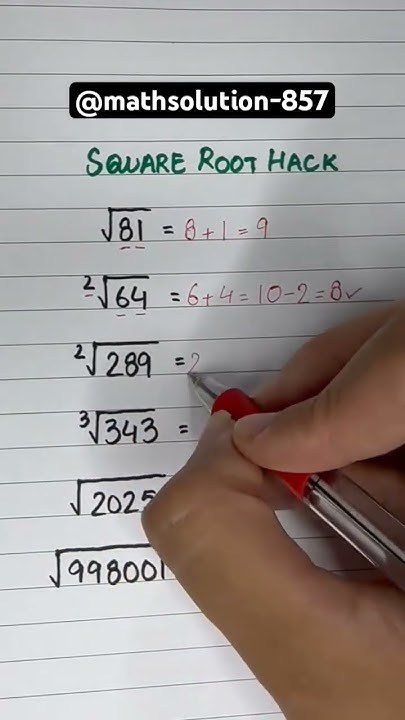 How to solve Square root easily - YouTube