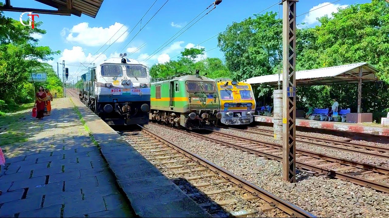 4 In 1Train Videos | Indian Railways | ICF + WAG9 + WAG9 + WDG4 One By ...