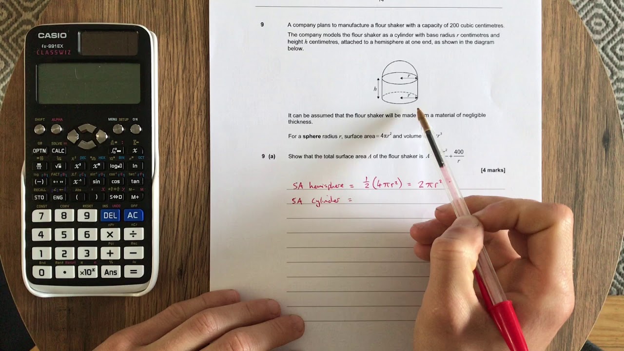 AS Maths Exam Questions: Diff. from First Principles, Optimisation and ...