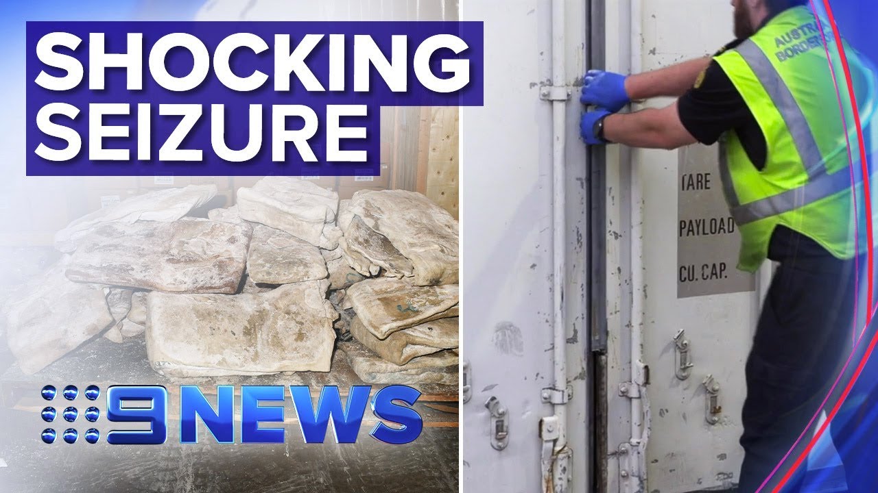 Record meth haul smuggled inside frozen cow hides | Nine News Australia ...