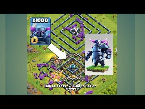 1000+ level 8 Pekka attack in clash of clans😮 - YouTube