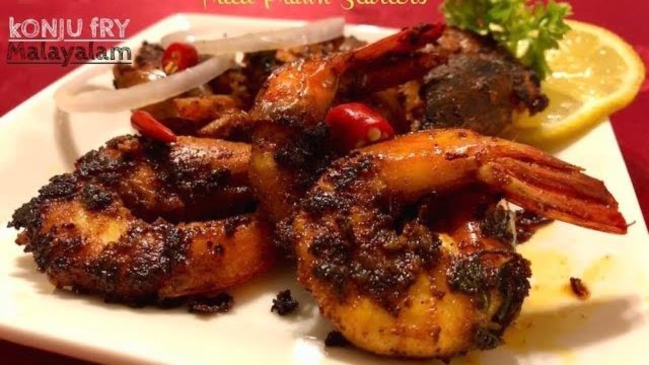 Fried Prawns Starter. | Konju FRY | Kerala Fried Prawns | Shanas Spices ...