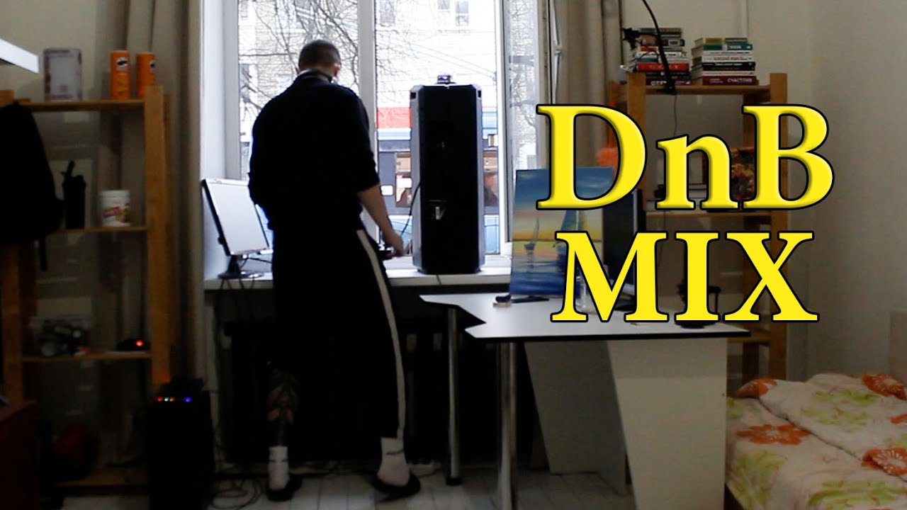 playing a DnB set mix (through the window from the apartment) - YouTube