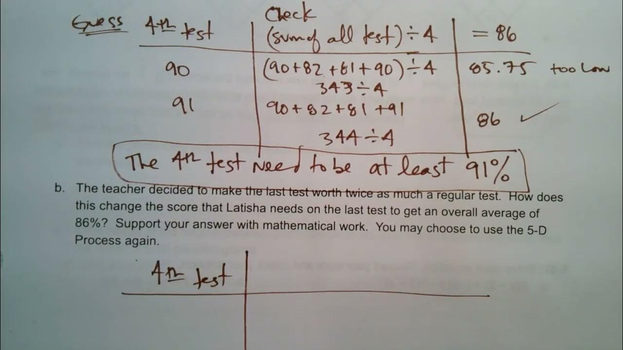 CPM CC2 Section 6.2.3 #6-83 (Using Guess and Check to solve a word ...