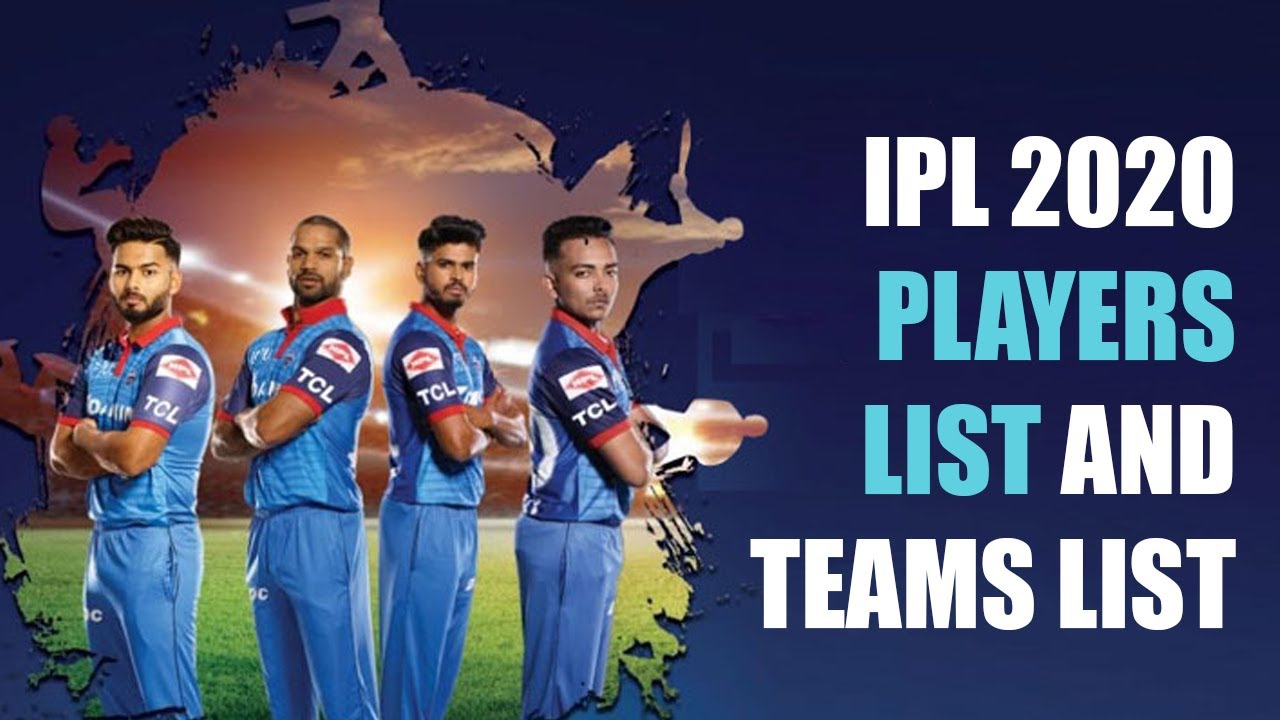 IPL 2020|All Teams Full Squad Players List|Teams Full Player List|IPL ...