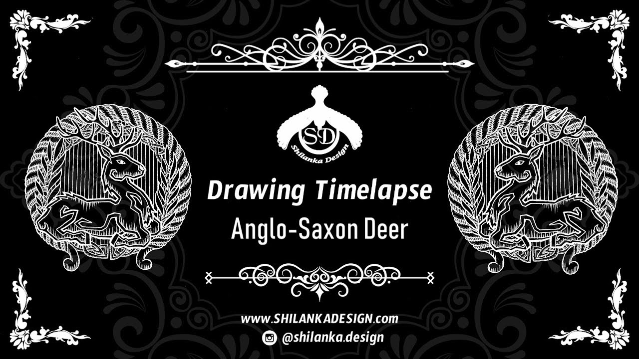 Anglo-Saxon Deer Ink Drawing - Timelapse - YouTube
