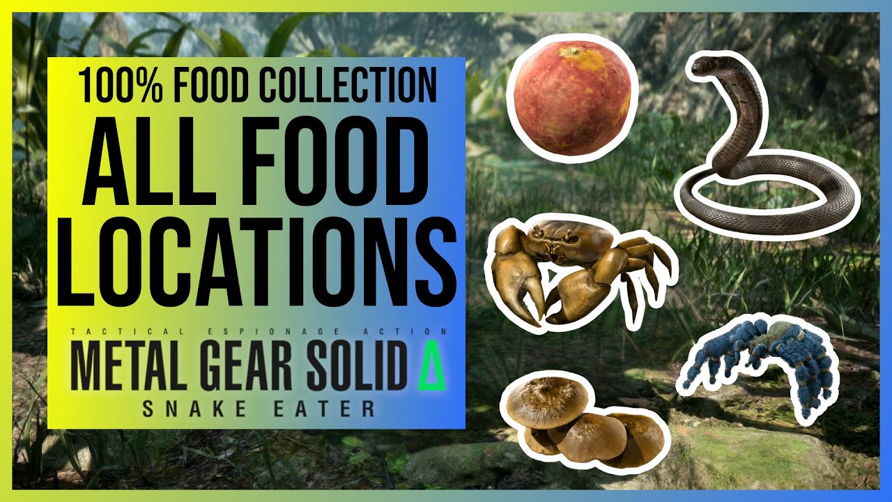 Metal Gear Solid 3 Remake Delta: All Food Item Locations (100% Food ...