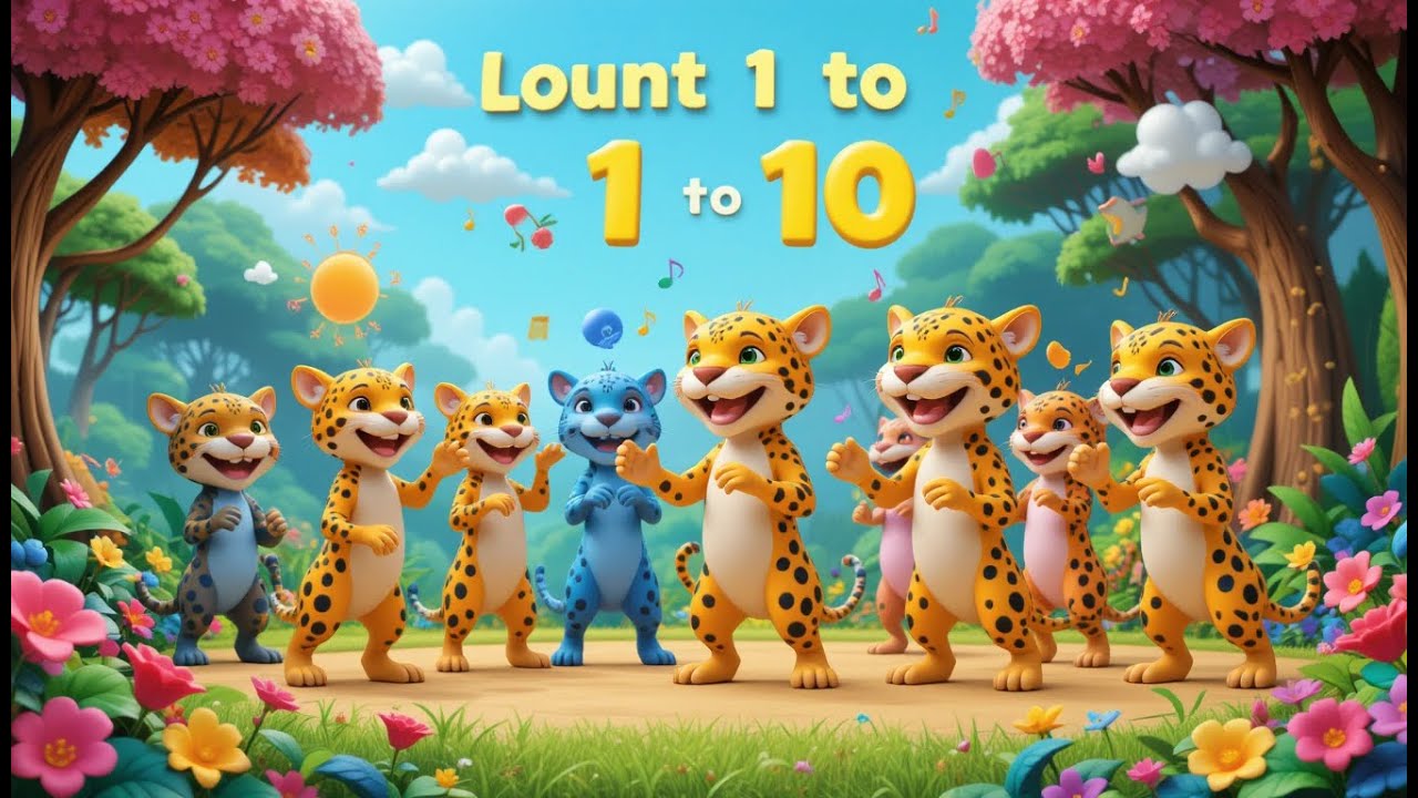 Jaguar Counting Song | Learn Numbers 1 to 10 with Playful Jaguars for ...