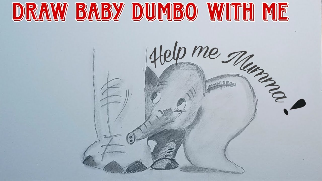 How to Draw Cute Dumbo ( Cute Elephant) | Made Easy 🐘 - YouTube