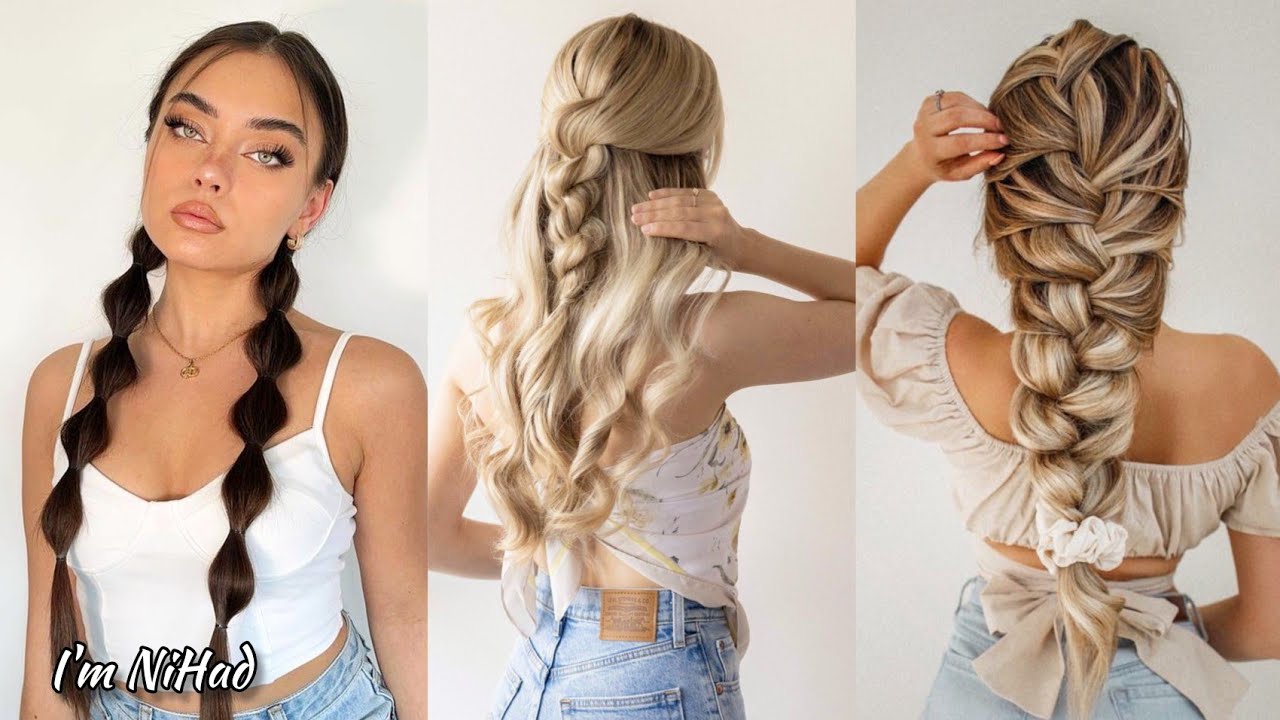 تسريحات شعر سهلة وسريعة للمدرسة 🐸 «ستايل 2023"🦋» - YouTube