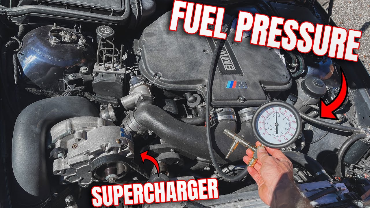 BMW E39 M5 Supercharged S62 Running LEAN: Fuel Pressure Test - YouTube