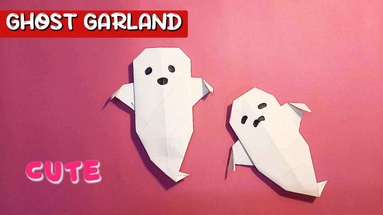 Easy Paper Ghost / Ghost Garland / Cute Halloween Crafts - YouTube