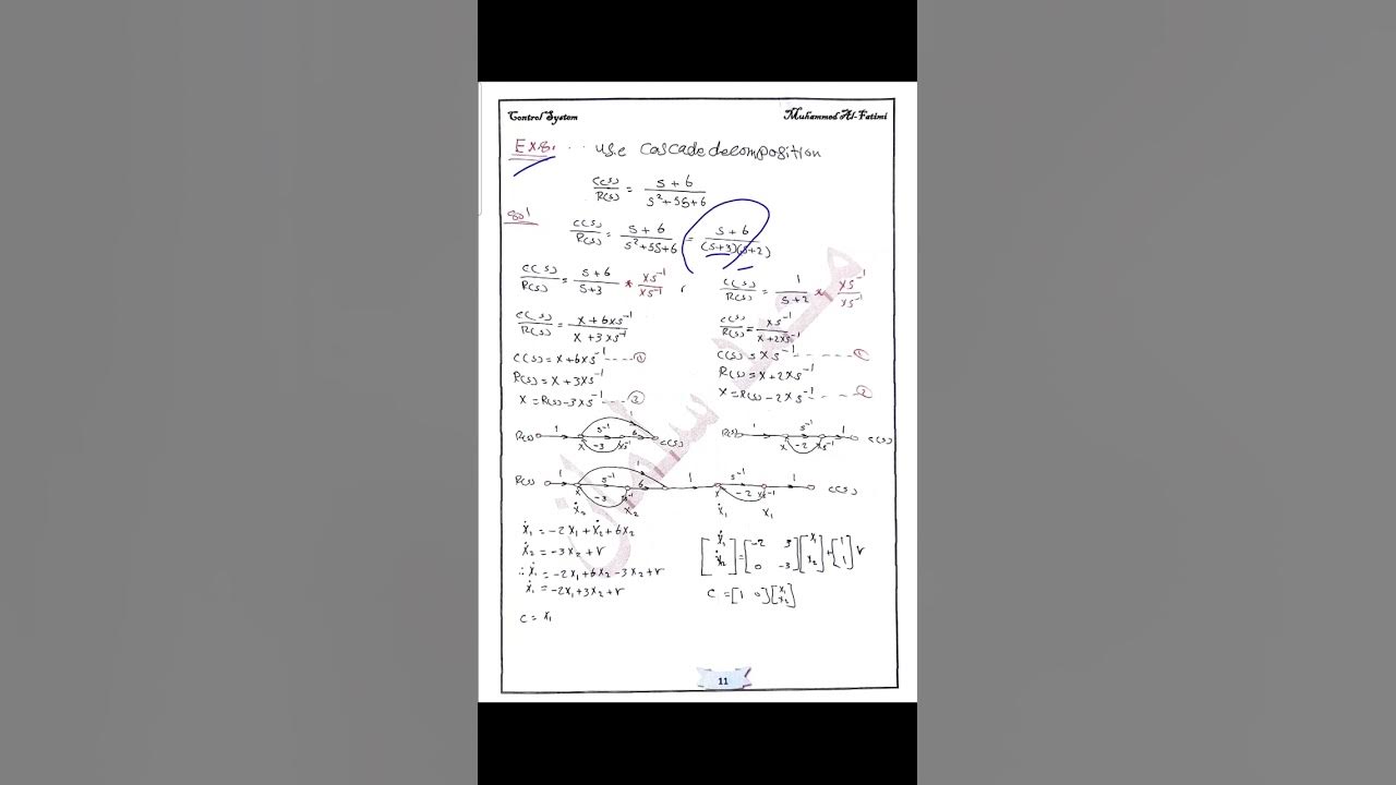 control system. Cascade Decomposition.lecture 2 part (4) - YouTube