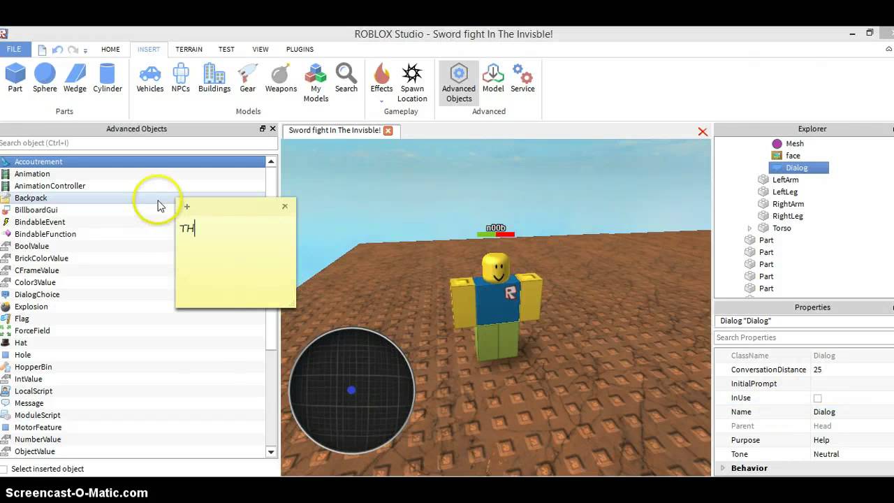 ROBLOX - How to make a talking dialog (5-6m) - YouTube