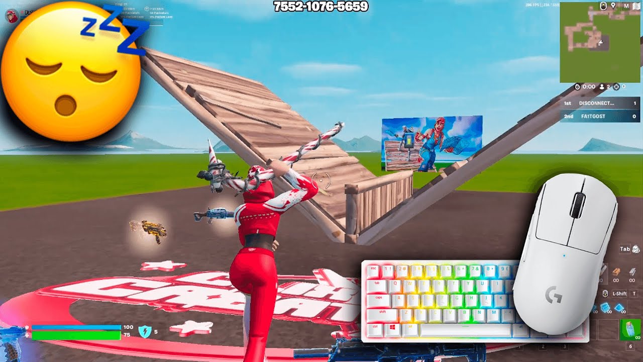 ASMR 😴 1v1 CLIX Build fight gameplay (Fortnite KBM ASMR) - YouTube