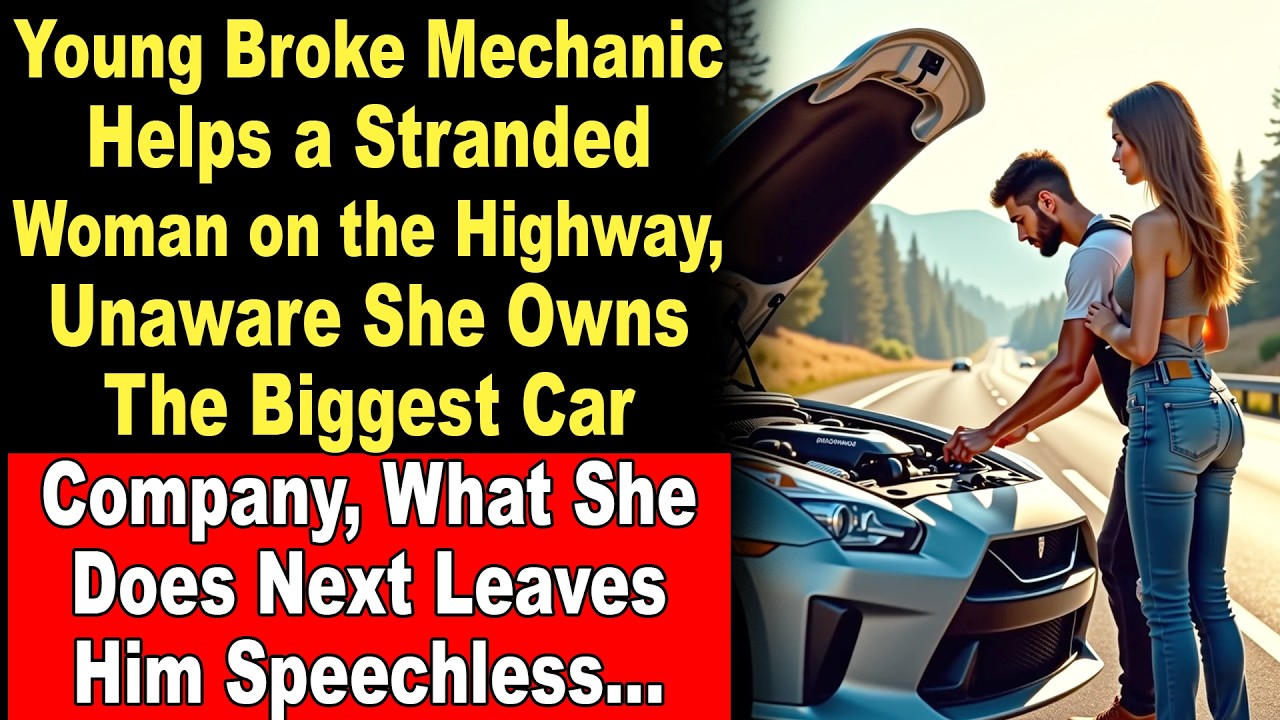 Young Broke Mechanic Helps a Stranded Woman on the Highway, Unaware She ...