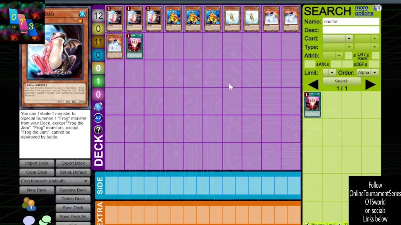 1st place Frog Monarch Edison Format decklist 120123 undefeated winner ...