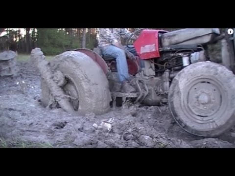 Tractor Stuck, How to get it Unstuck. Brilliant! - YouTube