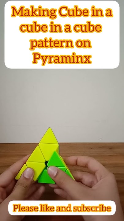 Making beautiful cube in a cube in a cube pattern on pyraminx😍😍 #shorts #puzzle#short - YouTube
