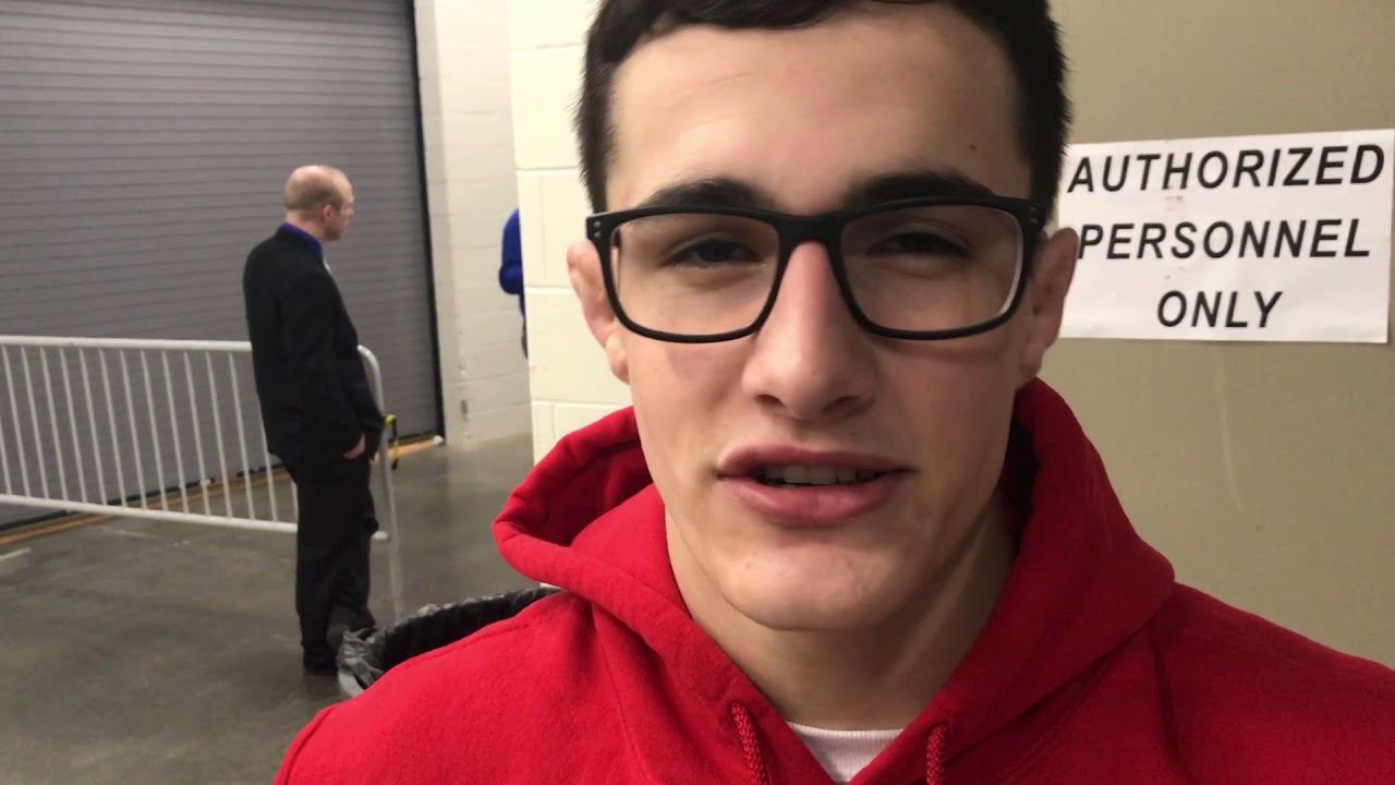 Michael Blockhus of NHTV Wrestling after his 3rd state title - YouTube
