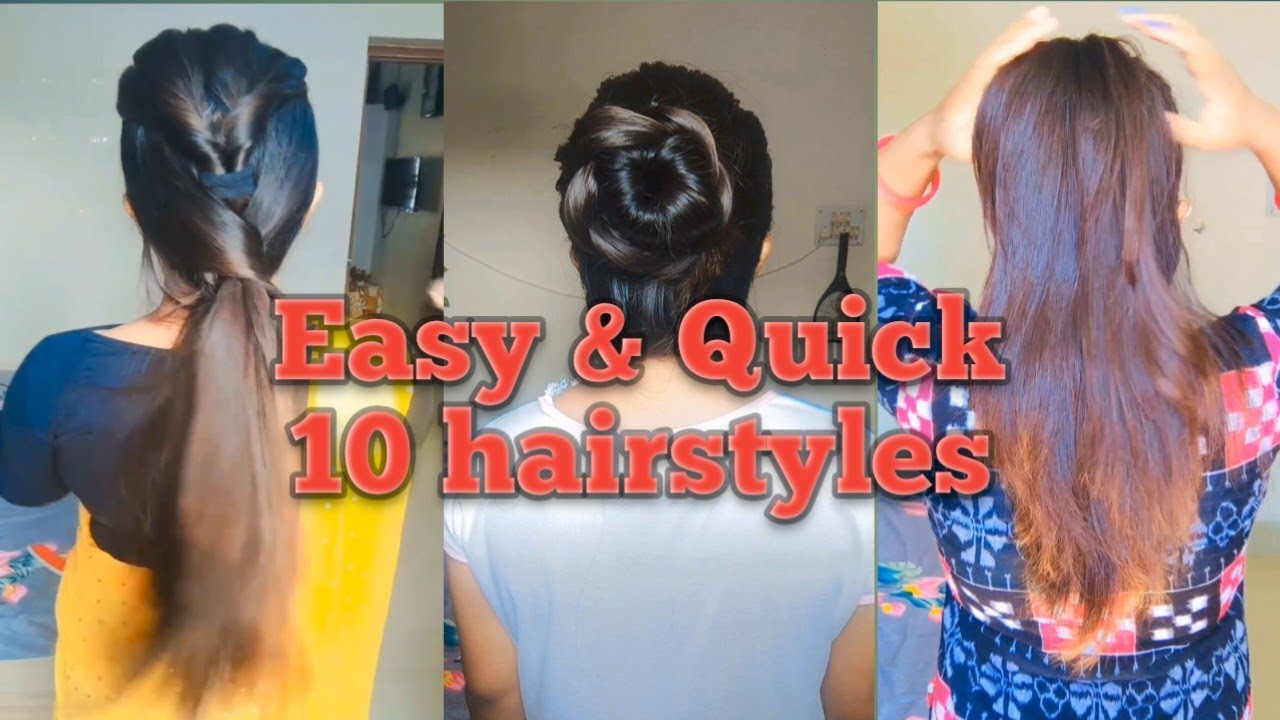 Try this 10 hairstyle hack || 10 quick & easy hairstyle - YouTube