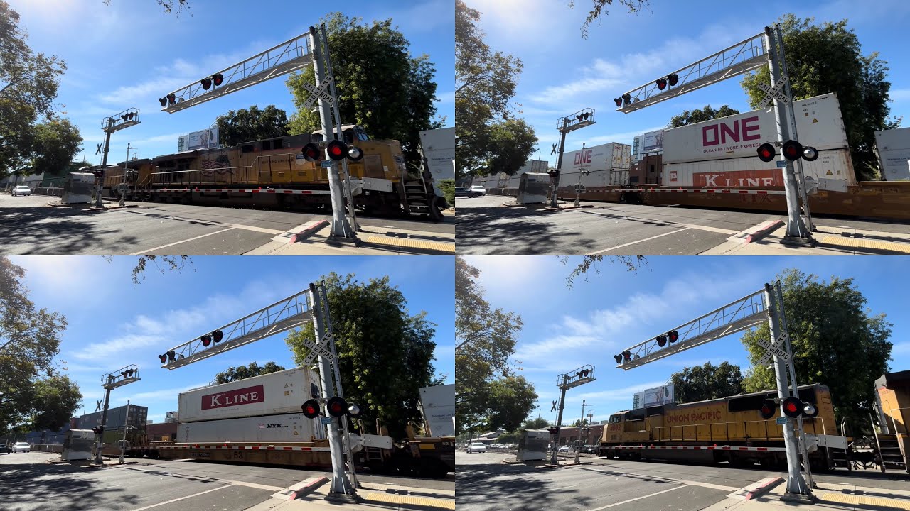 UP 5287 Plaque Locomotive Leads Z-Train Intermodal North - I Street ...