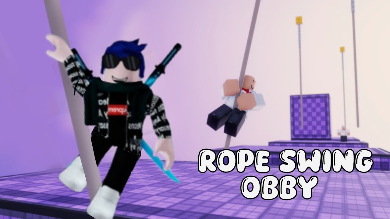 Rope Swing Obby Roblox - World 1 - YouTube