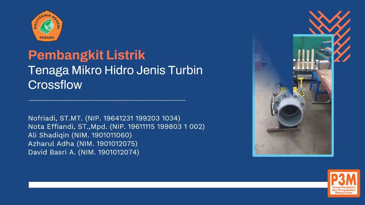 Pembangkit Listrik Tenaga Mikro Hidro Jenis Turbin Crossflow - YouTube