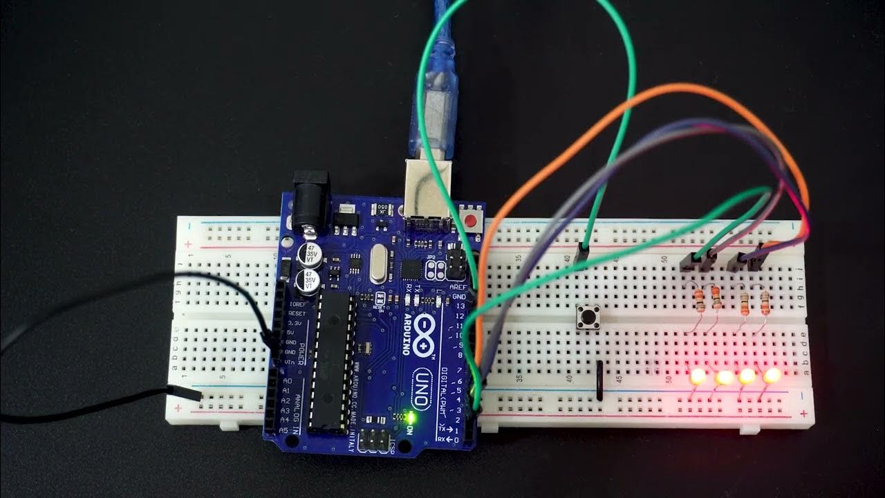 button click and LED Blinking Patterns using Arduino UNO | #arduino #arduinoproject #esp32 # ...