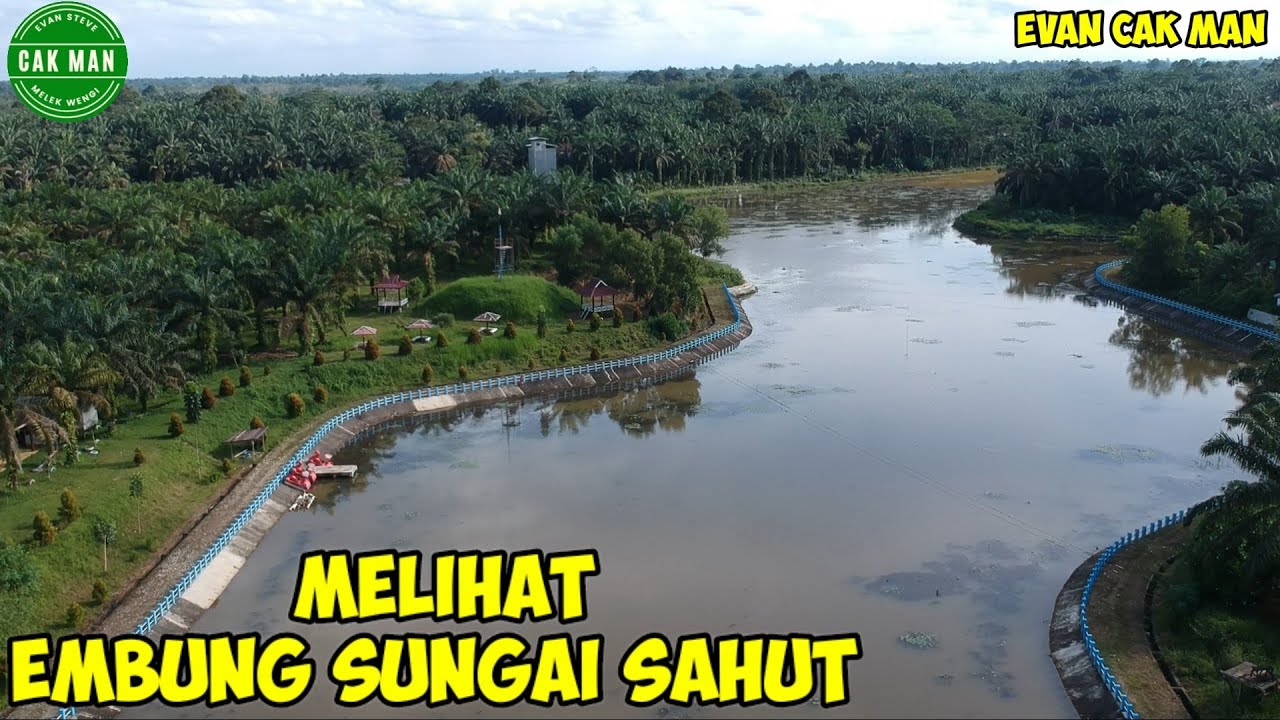 TERNYATA BEGINI!!! Melihat Embung Sungai Sahut pakai DRONE DJI SPARK ...