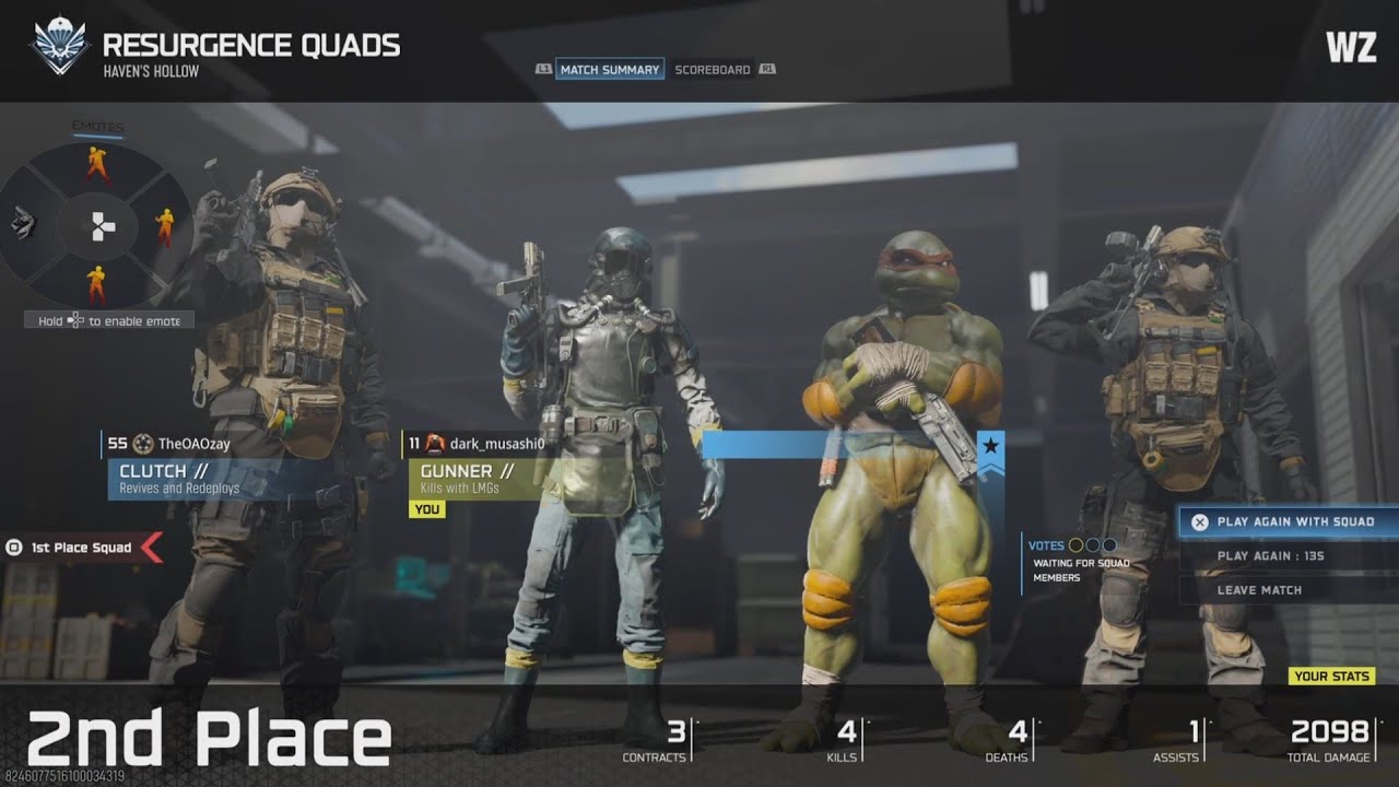 Call of Duty B07 & WZ "S1 Battle Pass" Resurgence 2nd Place 5 Elims ...