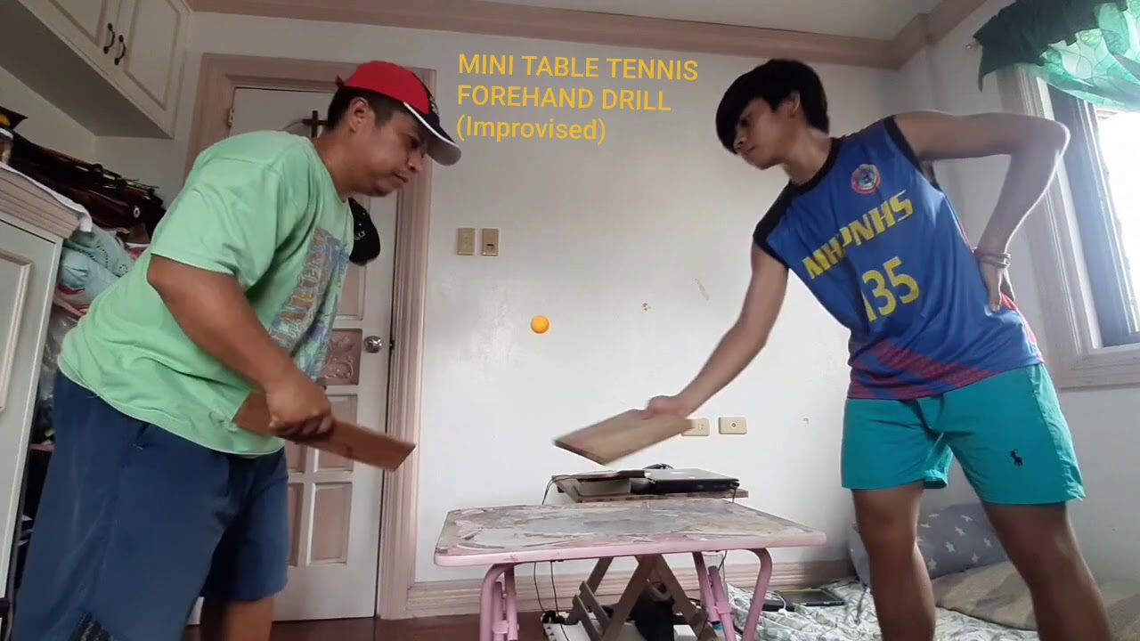 IMPROVISED MINI TABLE TENNIS - YouTube