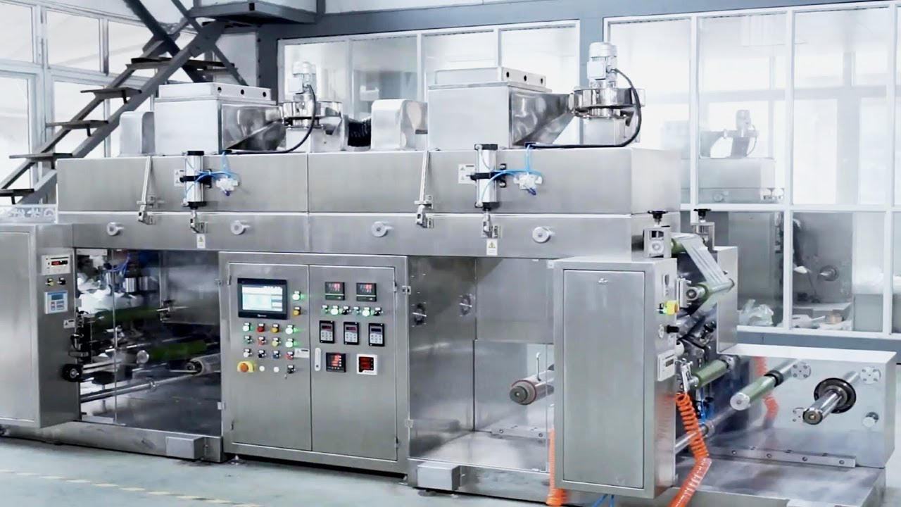 medical use coating machine automatic film roll coater equipment - YouTube