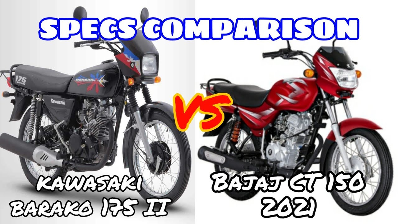 kawasaki barako 175 vs bajaj ct150 2021 - YouTube
