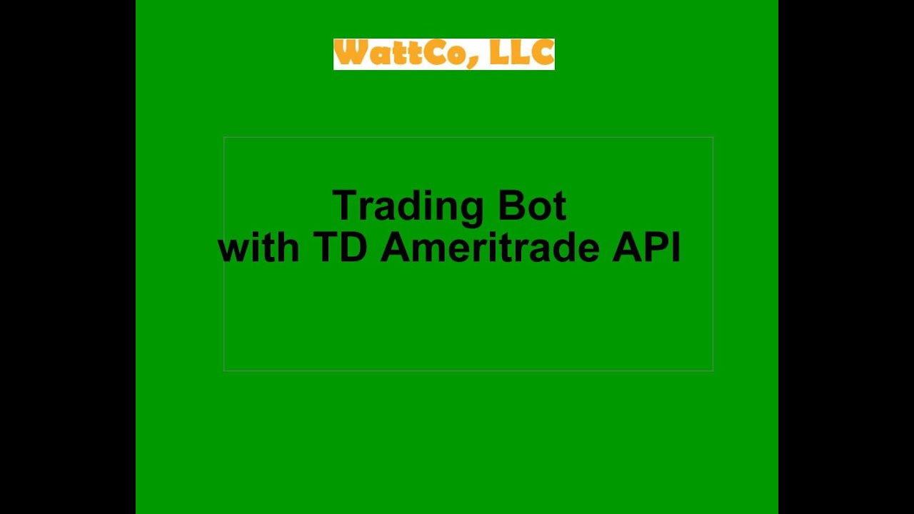 Creating A Trading Bot With Td Ameritrade Api And Microsoft Access