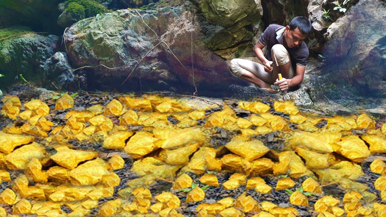 Gold Hunter! Gold Miner Was Hidden Under Ground! Digging for Gold, it ...