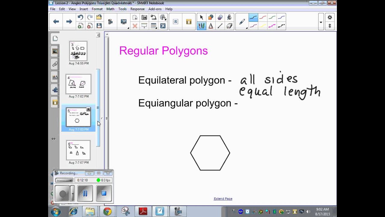 Lesson 1 & 2 Lines, Adding and Subtracting Fractions, Angles, Polygons ...