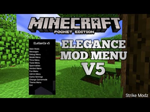 MCPE MOD MENU FREE | ELeGanCe v5 | Minecraft Mods - YouTube