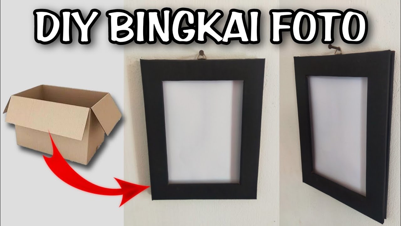Membuat bingkai cantik dari sebuah kardus dan kertas | Ide kreatif dari ...