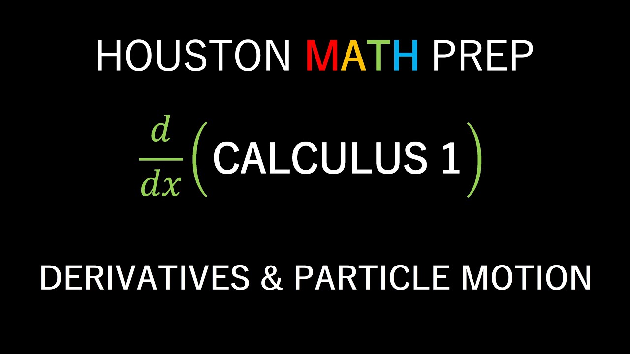 Derivatives and Particle Motion - YouTube