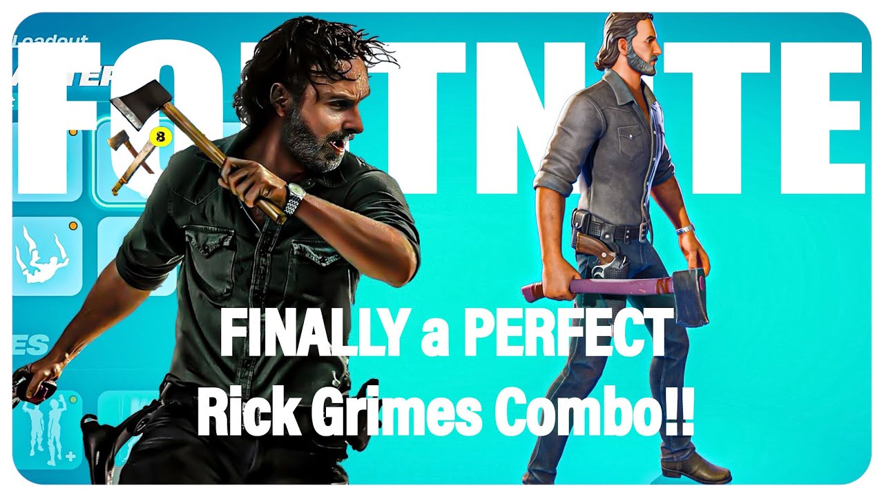 The BEST Rick Grimes Skin Combo!! Machete with a red handle… - YouTube