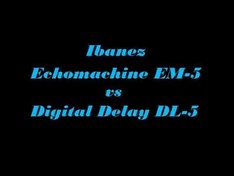 Ibanez Echomachine EM5 vs Digital Delay DL5 - YouTube