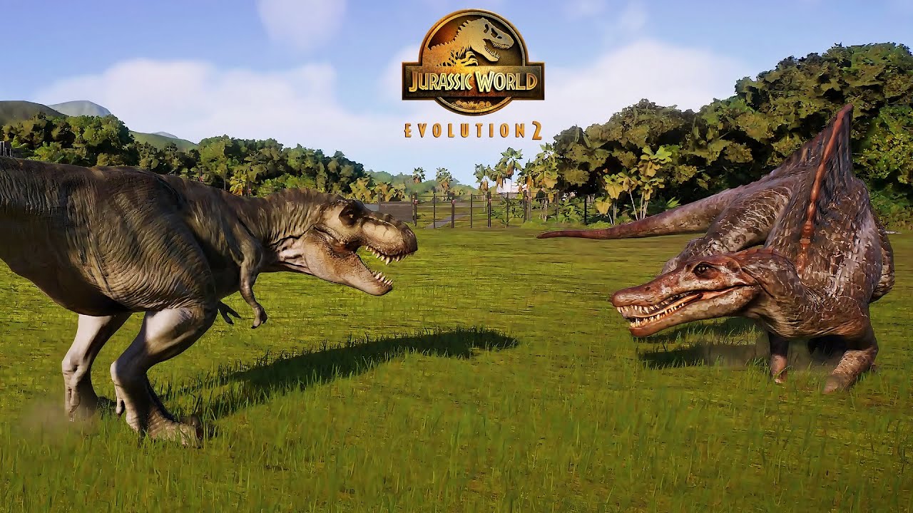 Spinosaurus Vs T Rex And V Rex Breakout And Fight Jurassic World Porn